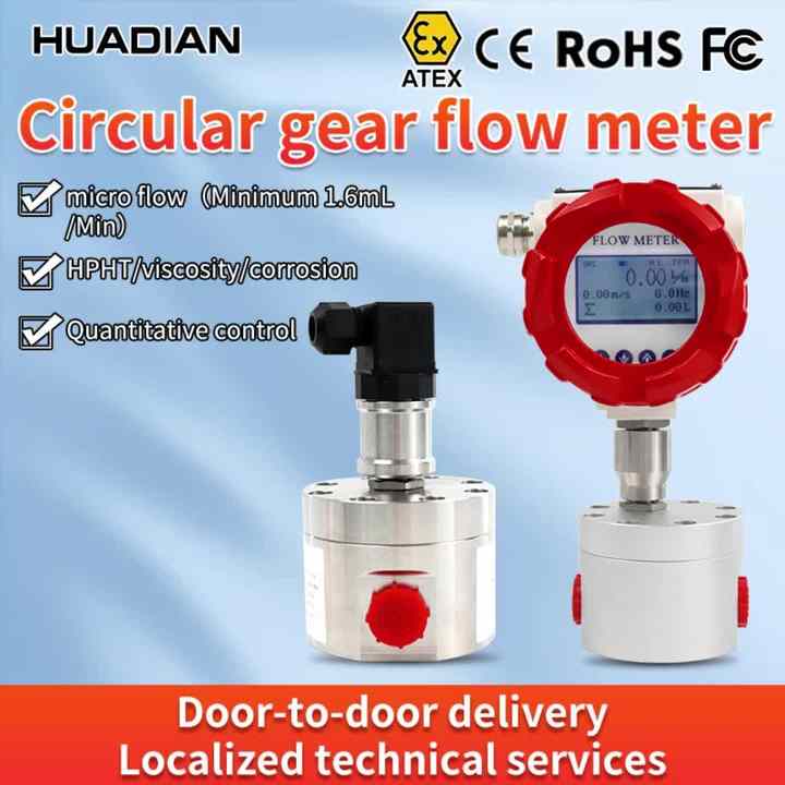 Ss304 Battery Operated Mini Circular Gear Water Flow Meter Pulse Rs485 ...