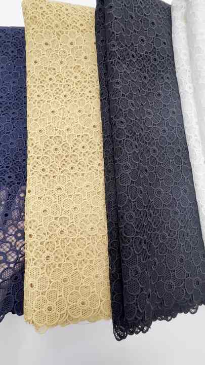 NI.AI Pretty Design Tissue Cord Lace Fabric Embroidered Flowers Water ...