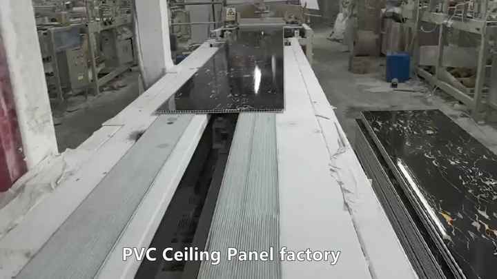 Modern Design Wall Panel PVC Strip Ceiling Tile Design Heat Insulation ...