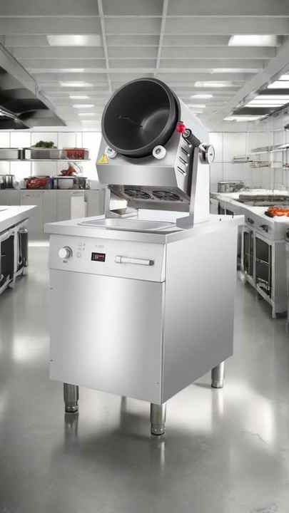 Restaurant Automatic Electric 5000W Stainless Steel Stir-Fry Wok ...