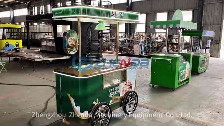 Freezer container custom brand new hand pushing trolley street mobile ...