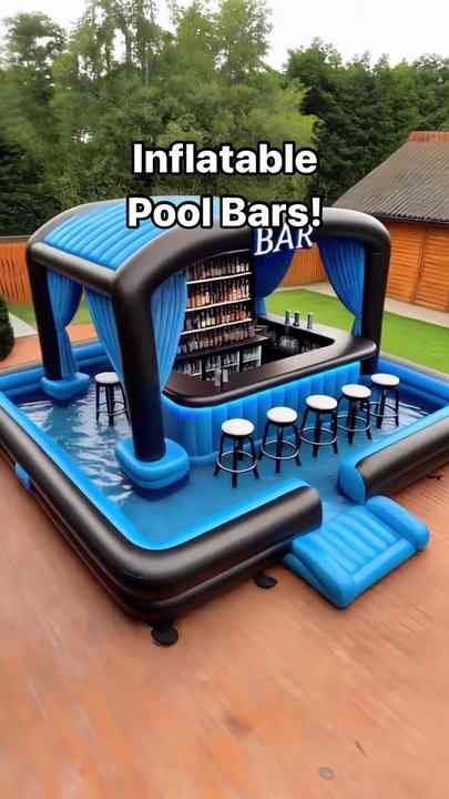 Leisure Summer Inflatable Pool Lounge Bar for Backyard Parties ...