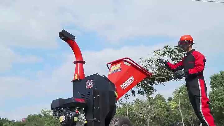 15HP 420CC Wood Shredder Disc Feed Processing Machines Tree Crusher 5 ...