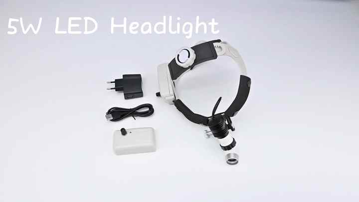 Medical 5W Rechargeable Headlight, Wireless LED Headlamp, Oral Dental ...