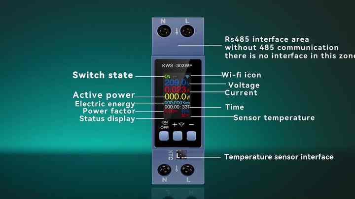 Smart Switch Wireless Electricity Meter 1P Overload Short Circuit ...