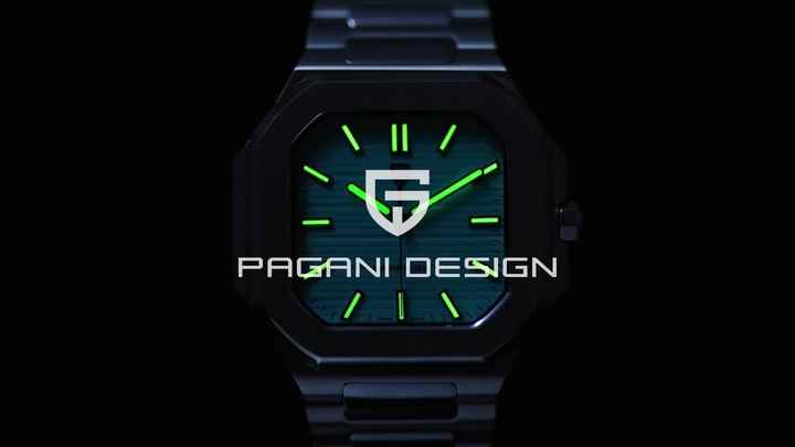 PAGANI DESIGN Square Men's Quartz Watch Sports Business Men's Quartz ...
