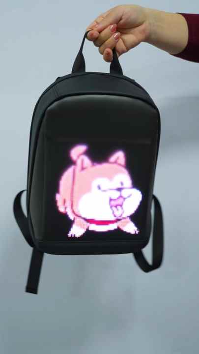 Cute Mini Backpack with Screen Backpack Displaying Eyes LED Bag ...