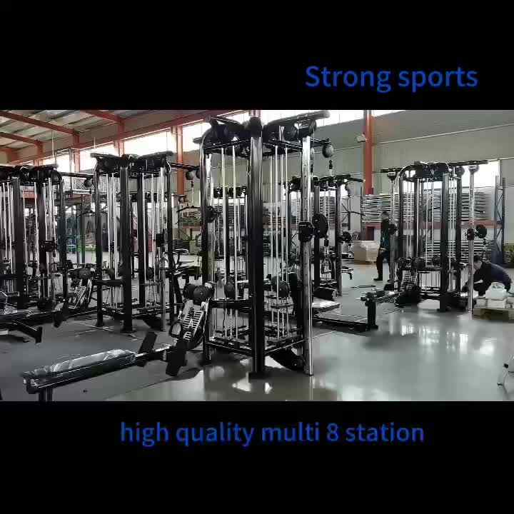 High Quality 8 Station Multi-Functional Fitness Equipment Metal Jungle ...