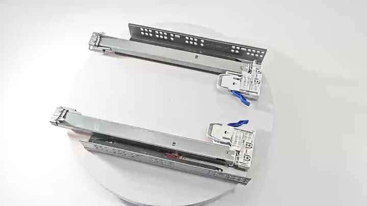 2D 3D Hidden 3-fold Full Extension Drawer Slide Telescopic Channel ...
