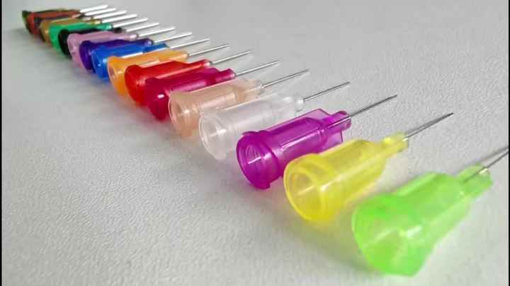 19G Black 0.5 Inch Screw Thread Plastic-Steel Needle
