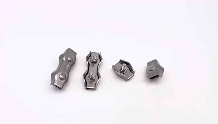 Drop Forged Stainless Steel Crimping Wire Rope Clamp Heavy Duty Steel Duplex Cable Clamp Marine ...