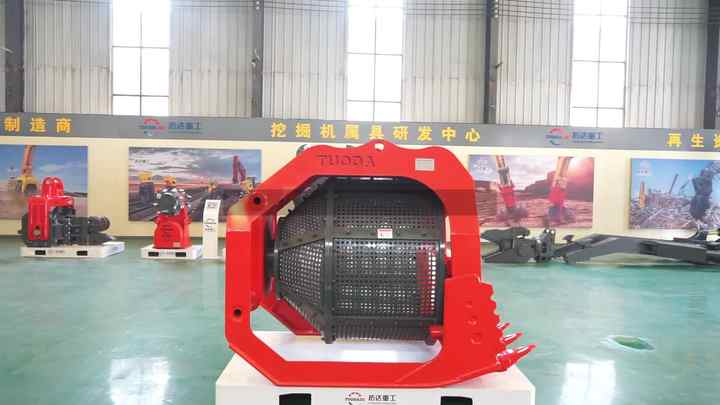 Excavator Washing Sand Bucket Muddy Sand Treatment High-Pressure Water ...