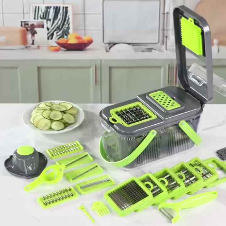 22 in 1 Multifunctional Vegetable Chopper & Slicer - Manual Kitchen ...