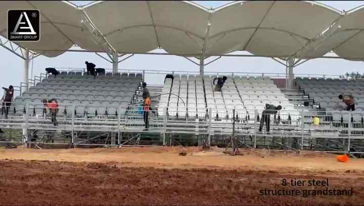 Football Membrane Structure Grandstand Seats Canopy Temporary ...