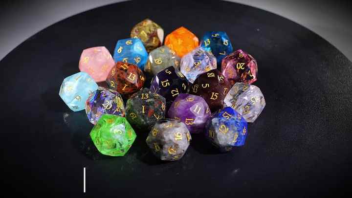 Customized Game 1PCS Dice 6 Sided DND D6 D20 Red Gemstone Aurora ...