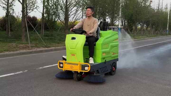 X6 1900mm Width Electric Dust Truck Three Brushes and One Suction Floor ...