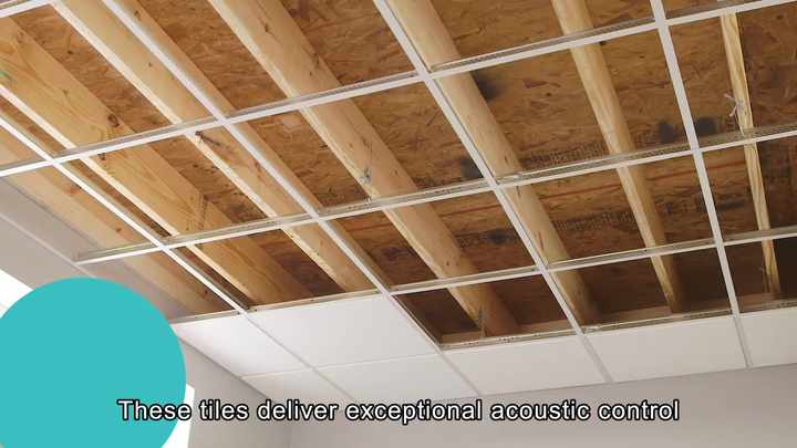 Mineral Fiber Acoustic Ceiling Panel Class a Fire Rating Suspended T ...
