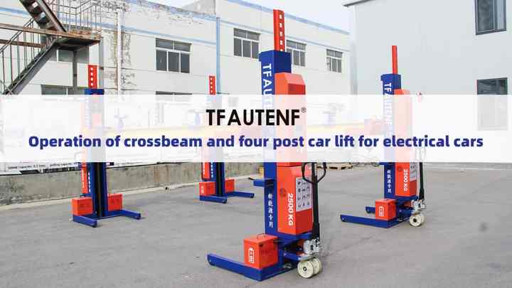 10 Tons Electric Hydraulic EV Truck Vehicle Lifter with Cross Beam ...