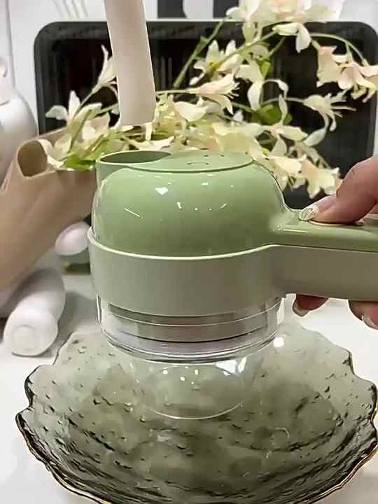 Multifunctional 4 In1 Electric Vegetable Cutter Slicer Garlic Mud ...