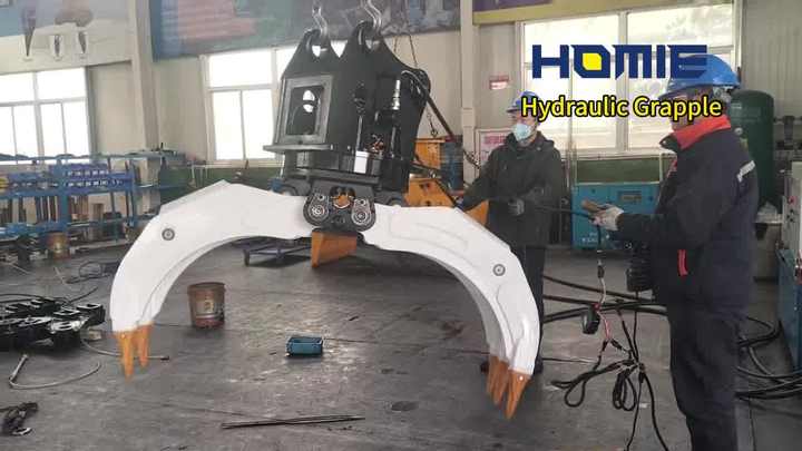 Rotating Log Wood Grab Hydraulic Forestry Brush Stone Scrap Grapple for ...