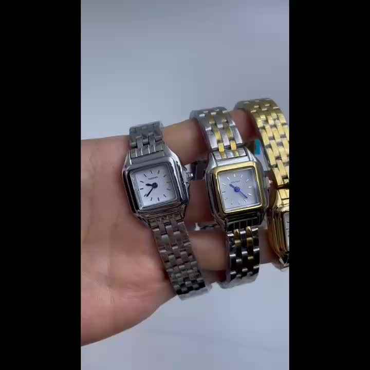 OEM Custom Logo Women's Square Gold Quartz Wrist Watches Luxury Alloy ...