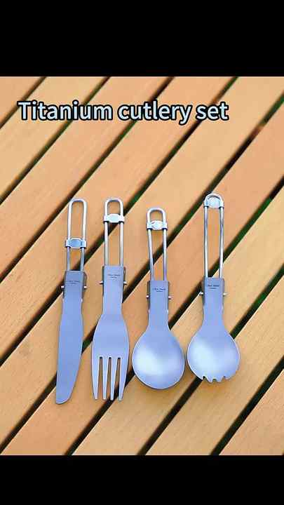 Multifunctional Dinnerware Set Titanium Knife Fork and Spoon Portable ...