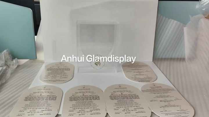 Jewish Gift Round Acrylic Benchers Holder Gold Birkat Hamazon Cards ...