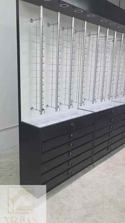 Wooden Optical Display Cabinets Customized High-End Sunglasses Eyewear ...