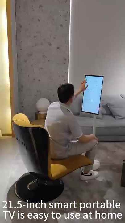 24 Inch Rollable Touch Screen 4K Smart TV Android 13 Rechargeable ...