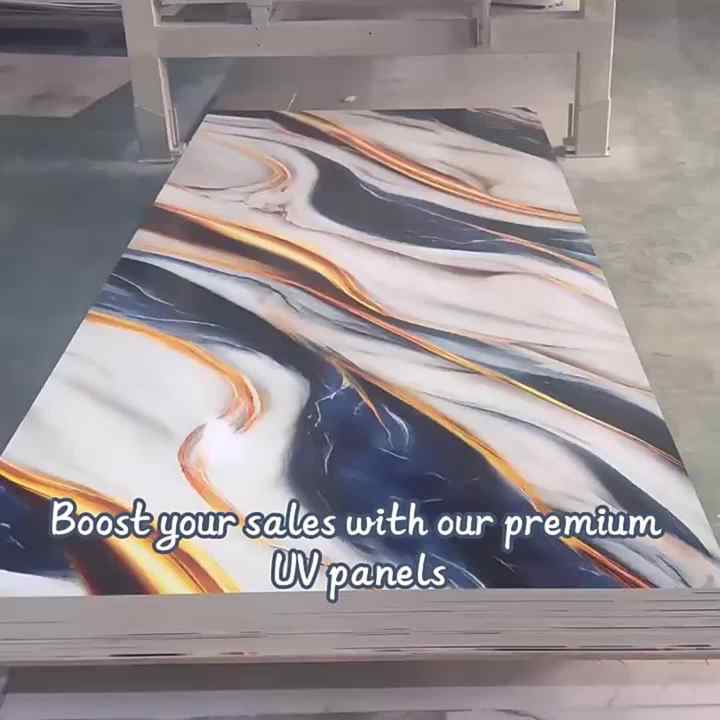 Custom Modern Marble-Effect UV Wall Panel Moisture-Resistant UV Marble ...
