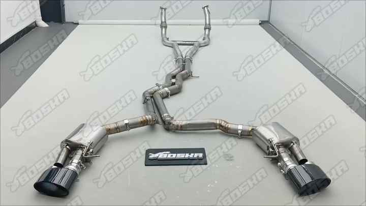 BSK SUS304 Front Titanium Pipes Catback Muffler for Audi RS6/RS7 C8 4 ...