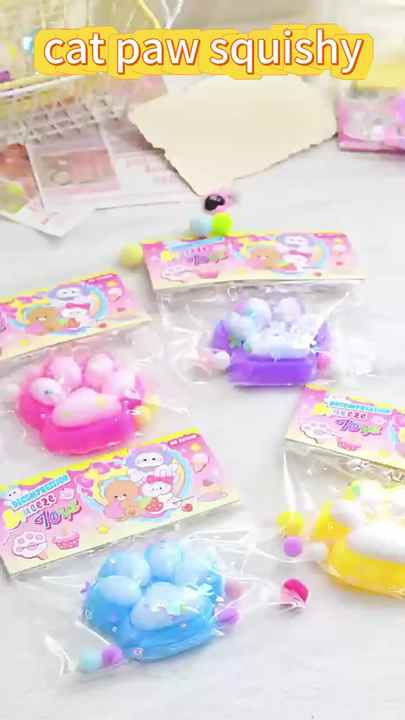 PT 2025 Squishy Paws, Kawaii Mochi Toys Funny Pinch Squeeze Mochi For ...
