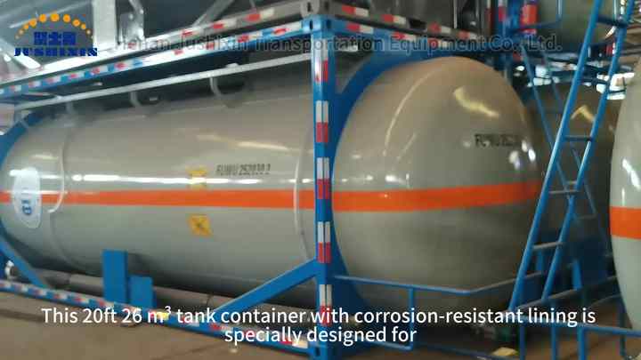 20ft Double Swap Chemical Liquid Tank Container 26m3 ISO Tank Container ...
