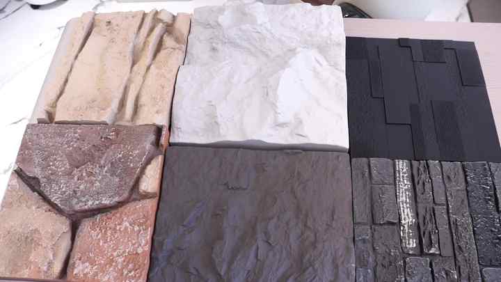 Modern Design PU Forged Rock Stone Artificial Faux Stone Skin Veneer ...
