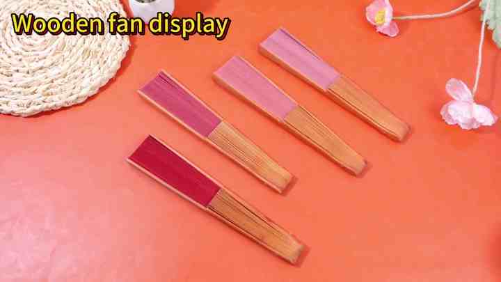 Custom Printed Logo 23cm Folding Wood Hand Fan Traditional Chinese ...