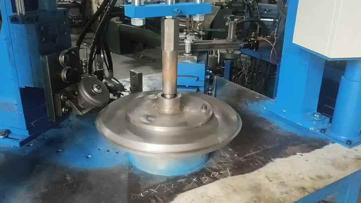 400mm Metal Profile Disc Flanging Spinning Machine 2mm Metal Disc ...