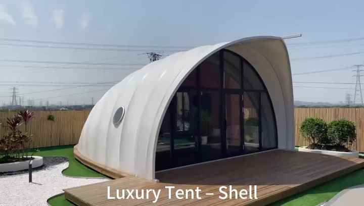 Waterproof PVDF PVC Shell Tent Luxury Safari Glamping Pod Villa for ...