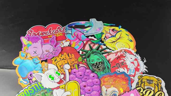 Custom Design Circle Cartoon Shape Exotic 8th 3.5g Cd Shape Bags Candy ...