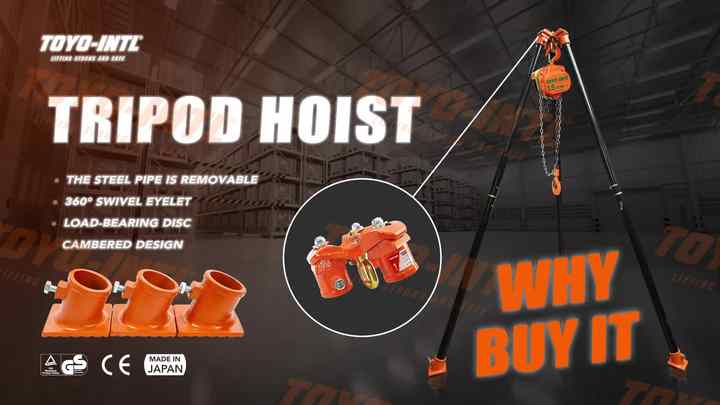 Toyo-intl 2 ton Lifting Tripod Hoist Support Manual Hoist Electric ...