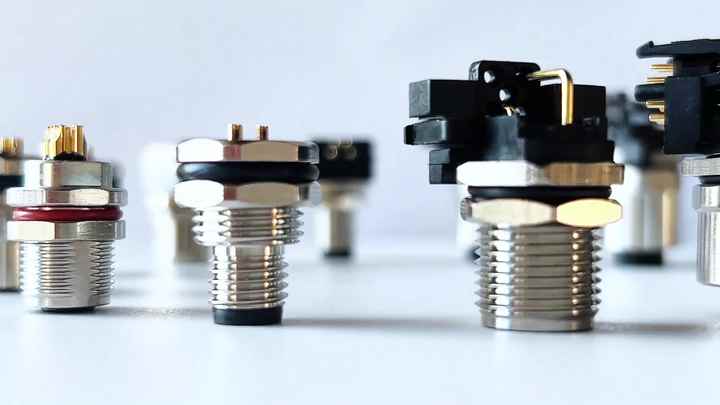 IP67 Waterproof M8 Male Straight PCB Mount Connector 3-8 Pins Circular ...