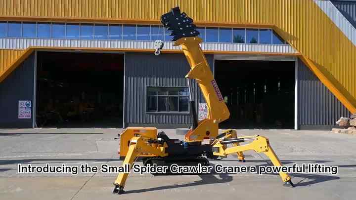 8 Ton Crawler Spider Crane Hydraulic Boom Lift Fly Jib Telescopic Small ...