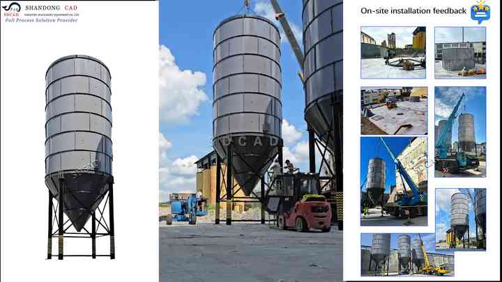 Fly Ash and Sand Silica Cement Silo Trailer Fly Ash Silo Bolted Silo ...