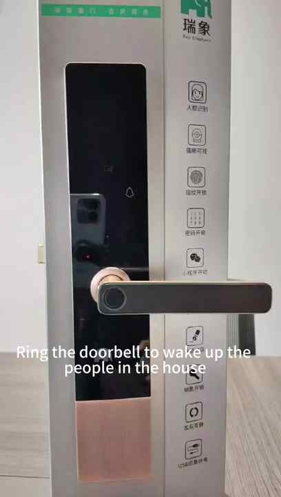 TTlock App-enabled Aluminum Smart Lock with Card Key Glass Door ...