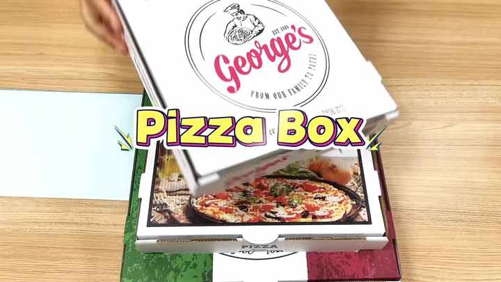 Custom Corrugated Board Foldable Pizza Boxes for Sale Recyclable Food ...