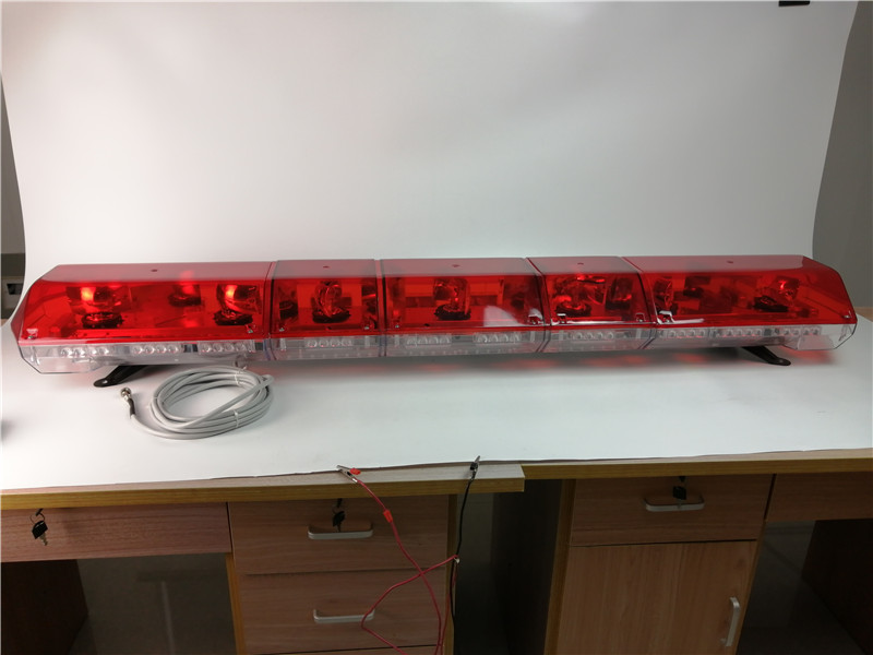 63inch Red Amber LED with Halogen Rotator for Emergency Vehicles