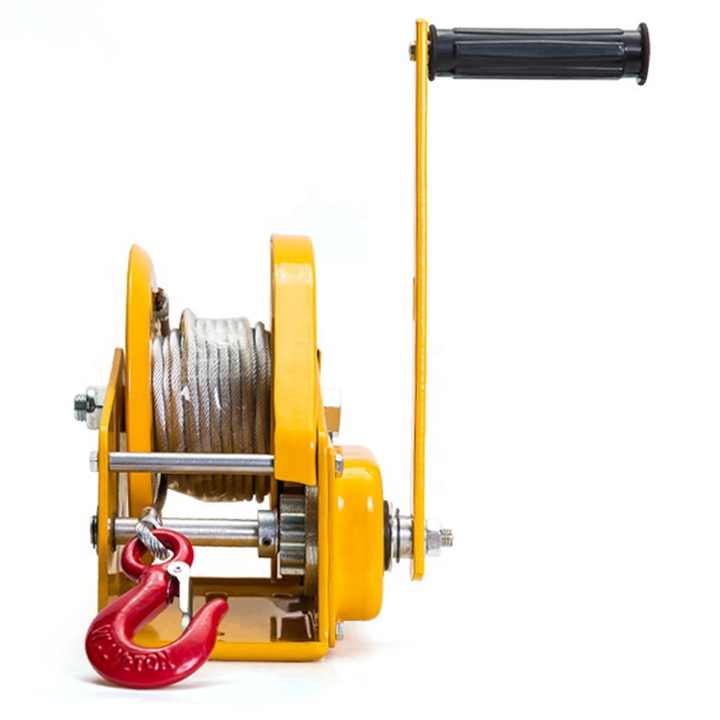 1200LBS Hand Operated Cable Manual Winch - Reliable Pulling Power