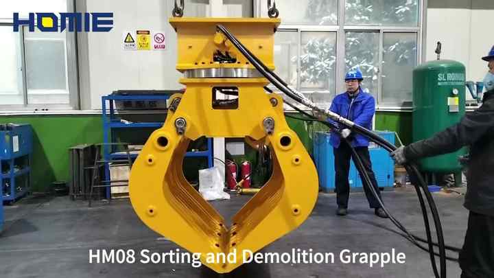 YANTAI HEMEI Grab Demolition Stone Grab Excavator High Precision ...