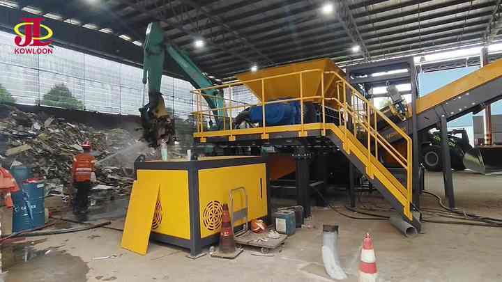 Low Speed Biomass Organic Waste Shredder Tree Branch Shredding Machine ...