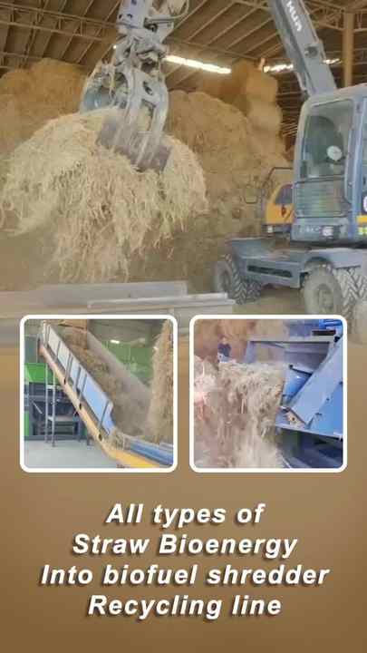 Double Shaft Shredder - Efficient Biomass Straw Crusher