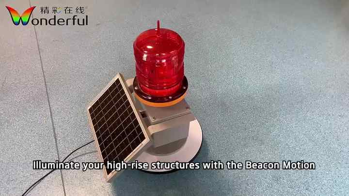 Solar Powered IP65 Aluminum LED Aviation Obstruction Light Beacon ...